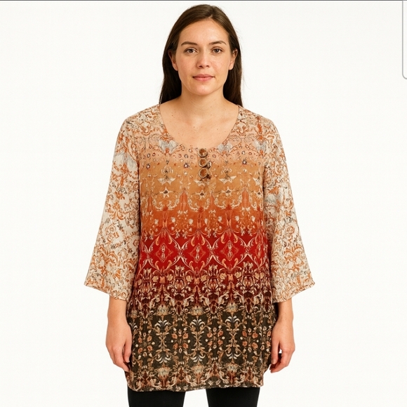 Tacera | Tops | Tacera Multicolored Cottagecore Indie Whimsical Boho ...